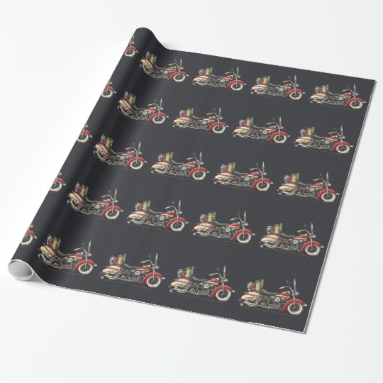 Cute Motorcycle Wrapping Paper | Zazzle.com