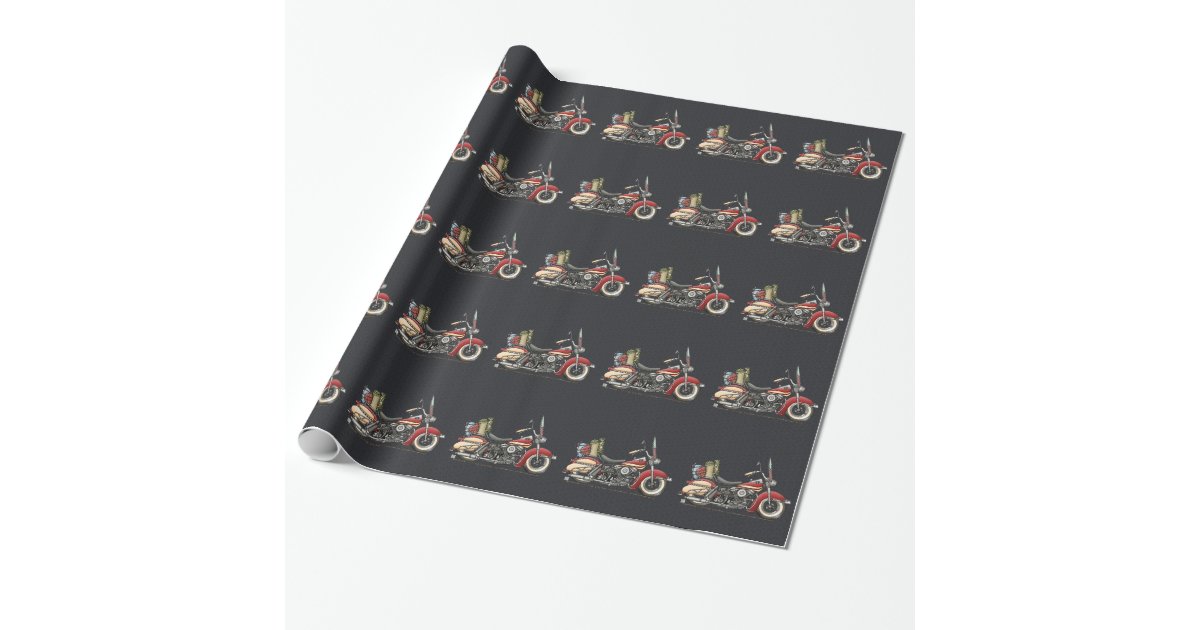 Cute Motorcycle Wrapping Paper | Zazzle