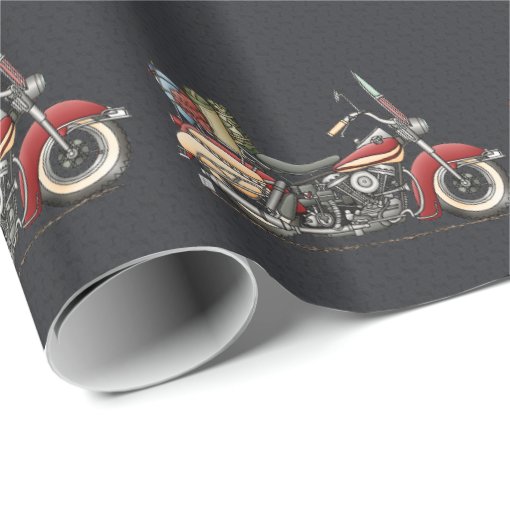 Cute Motorcycle Wrapping Paper | Zazzle