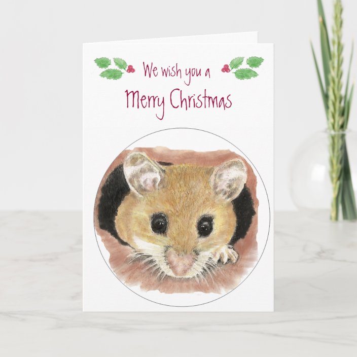 Cute Mouse Christmas Card | Zazzle.com