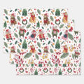 Cute Mouse Themed Christmas Pattern Wrapping Paper Sheets | Zazzle