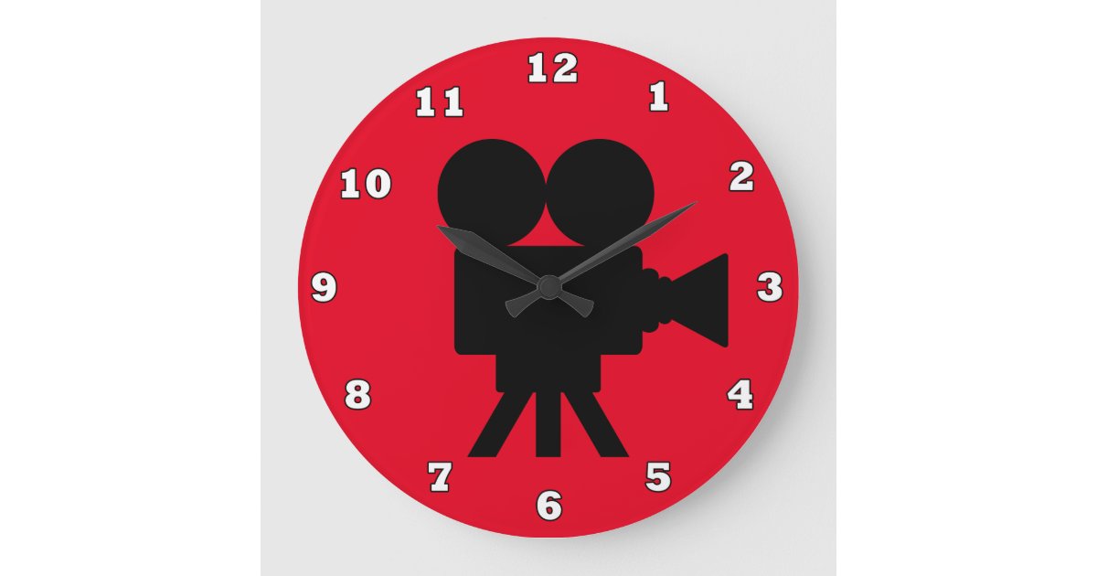 Cute movie home theater wall clock | Zazzle