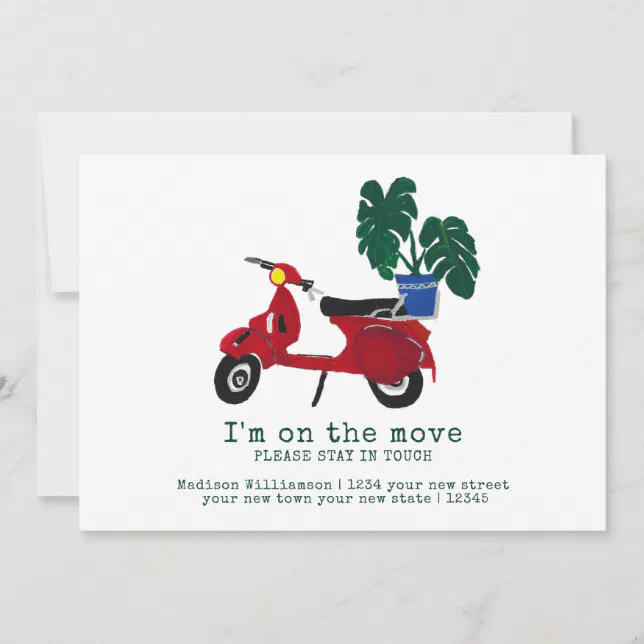 Cute Moving Announcement | New Address | Zazzle