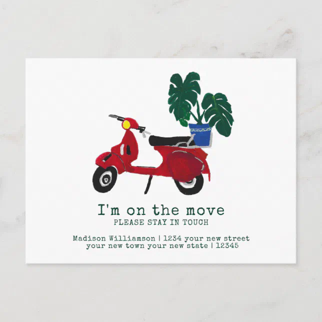 Cute Moving Announcement | New Address Postcard | Zazzle