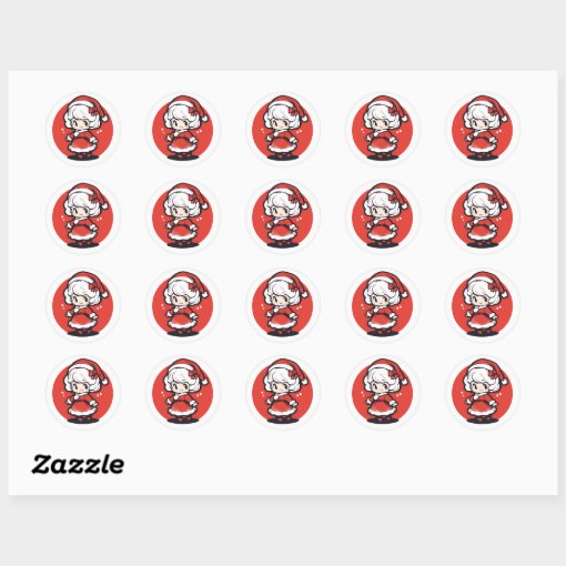 Cute Mrs. Claus Christmas sticker | Zazzle