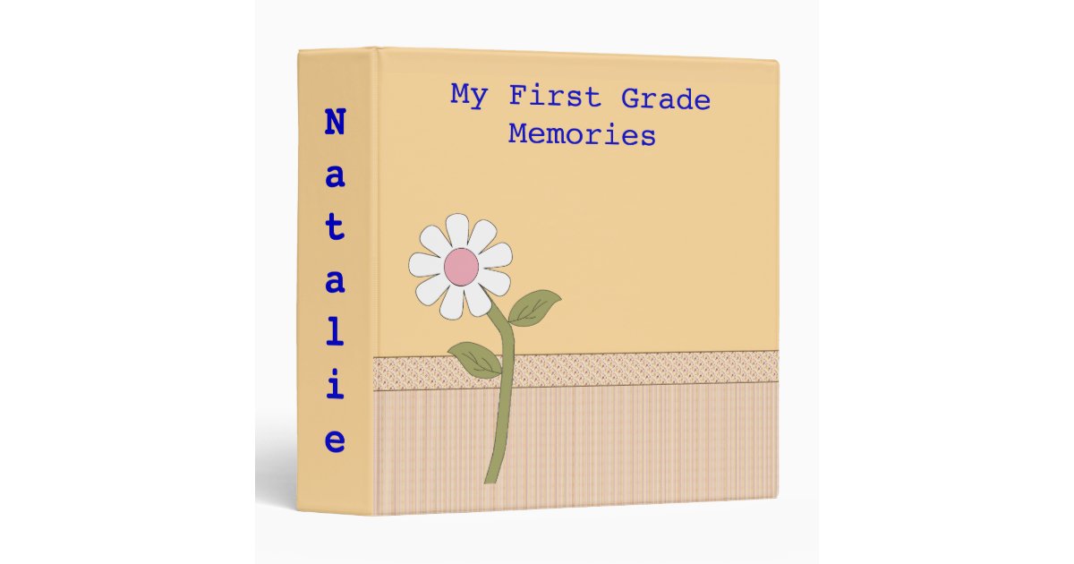 Cute My First Grade Memories Binder | Zazzle