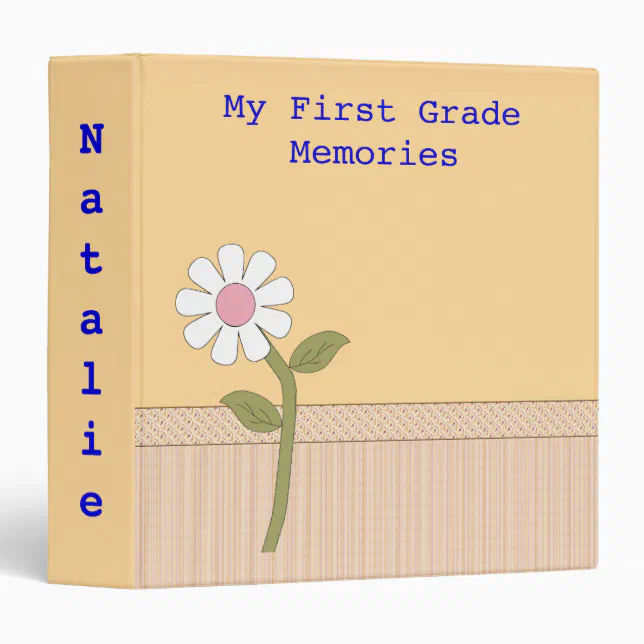 Cute My First Grade Memories Binder | Zazzle