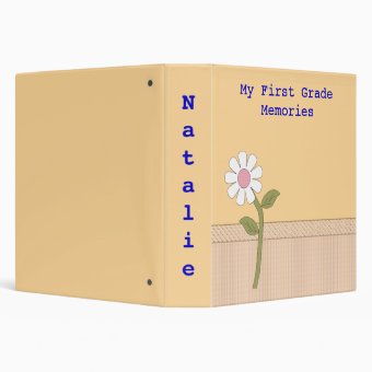 Cute My First Grade Memories Binder | Zazzle