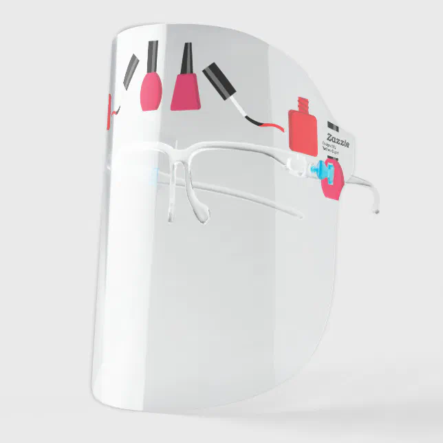 Cute Nail Polish Salon Tech Face Shield | Zazzle