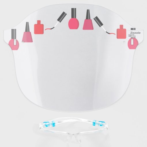 Cute Nail Polish Salon Tech Face Shield | Zazzle