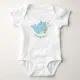 Cute Narwhal Baby Shower Kawaii Whaley Cute Baby Bodysuit | Zazzle