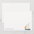 Cute Nautical Blue Sailboat Pastel Kids Birthday Note Card | Zazzle