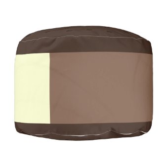 Cute Neapolitan Ice Cream Sandwich V2 Pouf | Zazzle