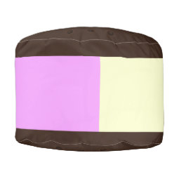 Cute Neapolitan Ice Cream Sandwich V2 Pouf | Zazzle