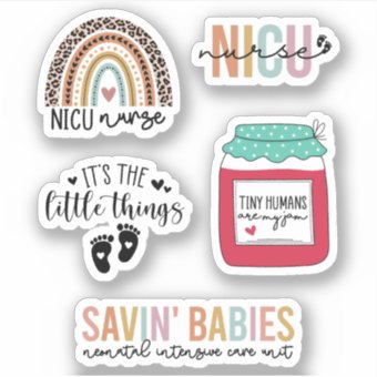 Cute Neonatal Intensive Care Unit NICU Nurse Pack Sticker | Zazzle