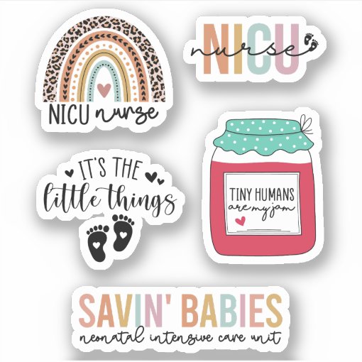 Cute Neonatal Intensive Care Unit NICU Nurse Pack Sticker | Zazzle
