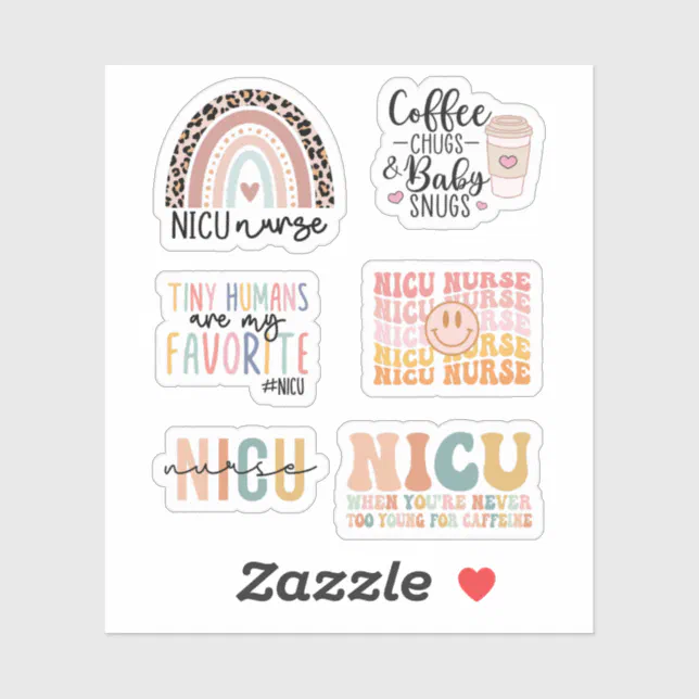 Cute Neonatal Intensive Care Unit NICU Nurse Pack Sticker | Zazzle