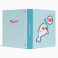 Cute Nerd Narwhal Binder | Zazzle