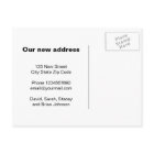 Cute new address typography postcards | Zazzle