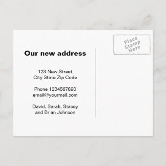 Cute new address typography postcards | Zazzle