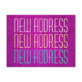 Cute new address typography postcards | Zazzle