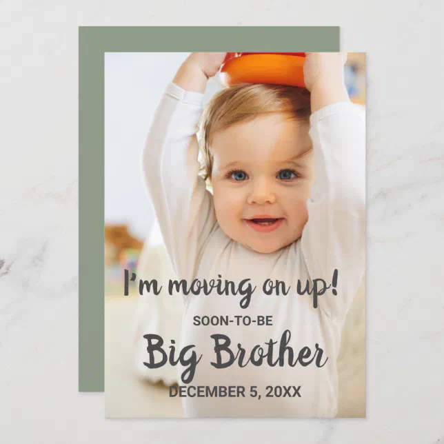 Cute New Big Brother Pregnancy Announcement Photo | Zazzle