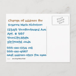 Cute New Home Change of Address Announcement Postcard | Zazzle