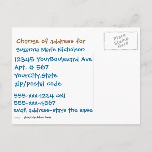 Cute New Home Change of Address Announcement Postcard | Zazzle