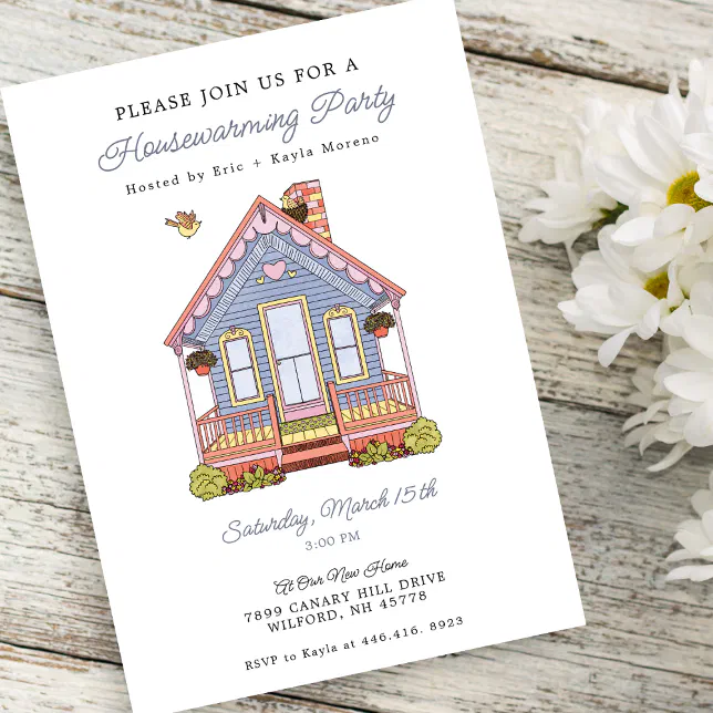 Cute New Home Housewarming Party Invitation | Zazzle