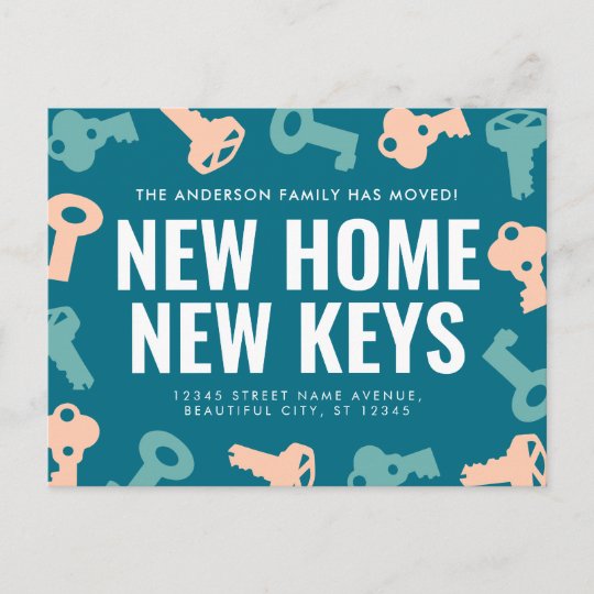 Cute New Home Keys We've Moved Moving Announcement | Zazzle.com