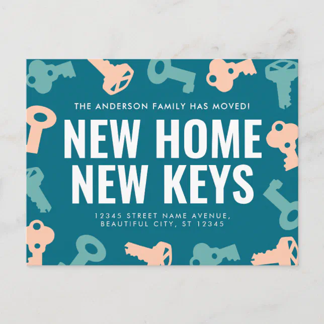 Cute New Home Keys We've Moved Moving Announcement | Zazzle