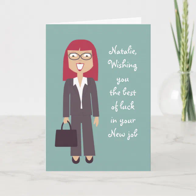 Cute new job or promotion card | Zazzle