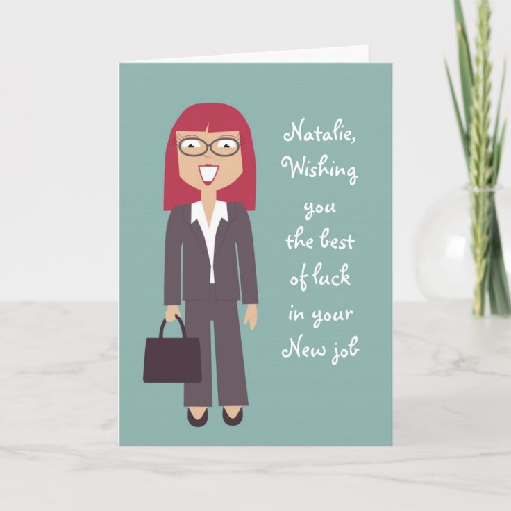 Cute new job or promotion card | Zazzle