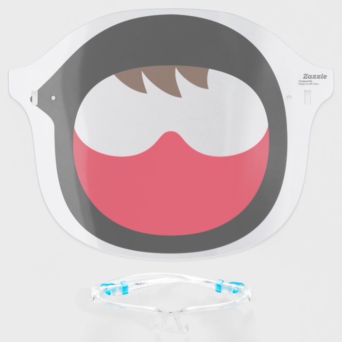 Cute Ninja with Red Mask Face Shield | Zazzle.com