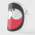 Cute Ninja with Red Mask Face Shield | Zazzle
