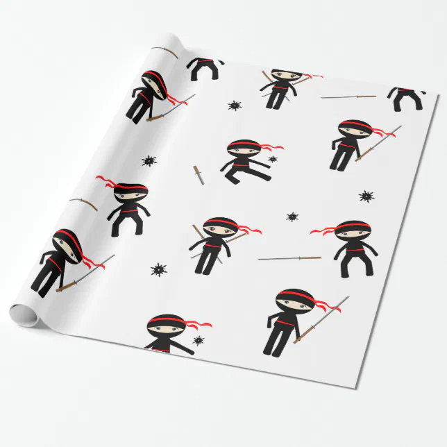 Cute Ninjas Wrapping Paper | Zazzle