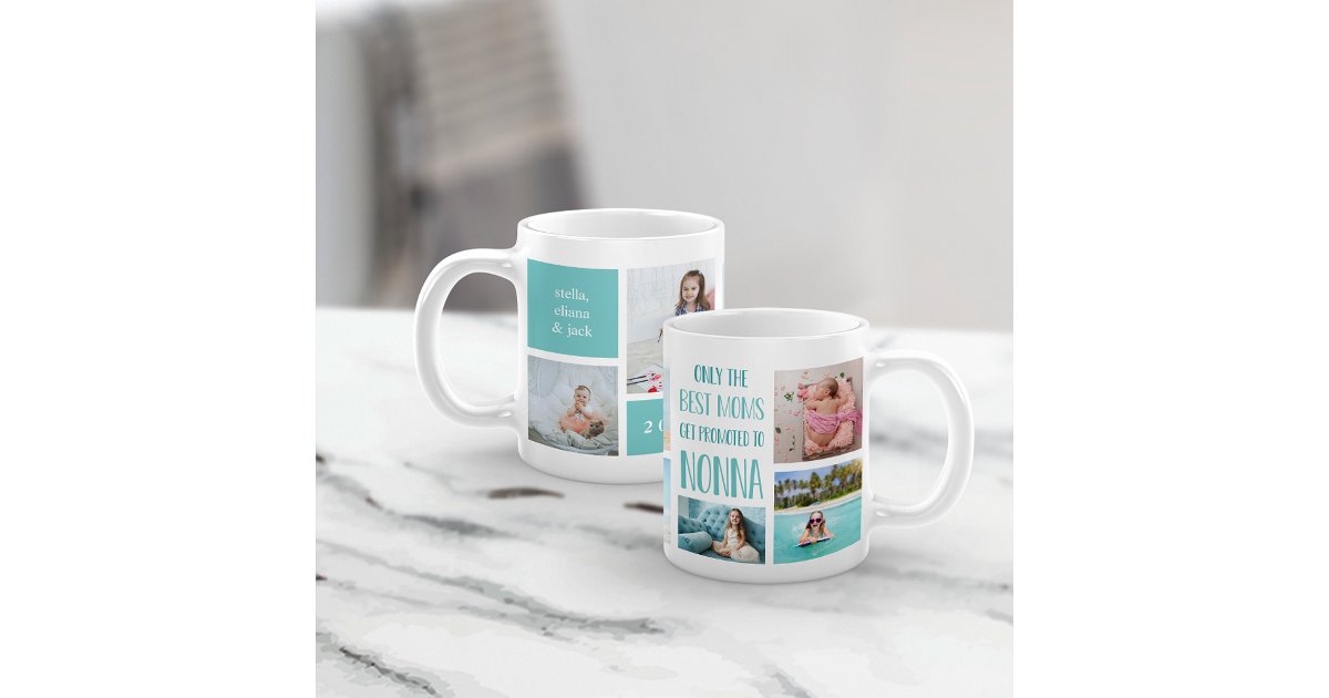 Cute Nonna Grandchildren Photo Collage Coffee Mug | Zazzle