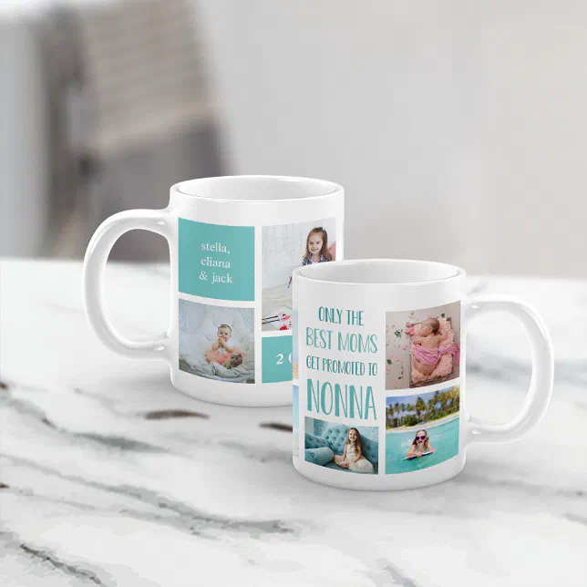 Cute Nonna Grandchildren Photo Collage Coffee Mug | Zazzle