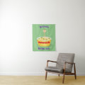 Cute noodles snake cartoon illustration humor tapestry | Zazzle