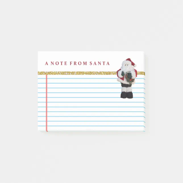 Cute Note From Santa Claus Vintage Retro | Zazzle