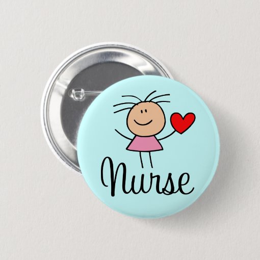 Cute Nurse Button | Zazzle