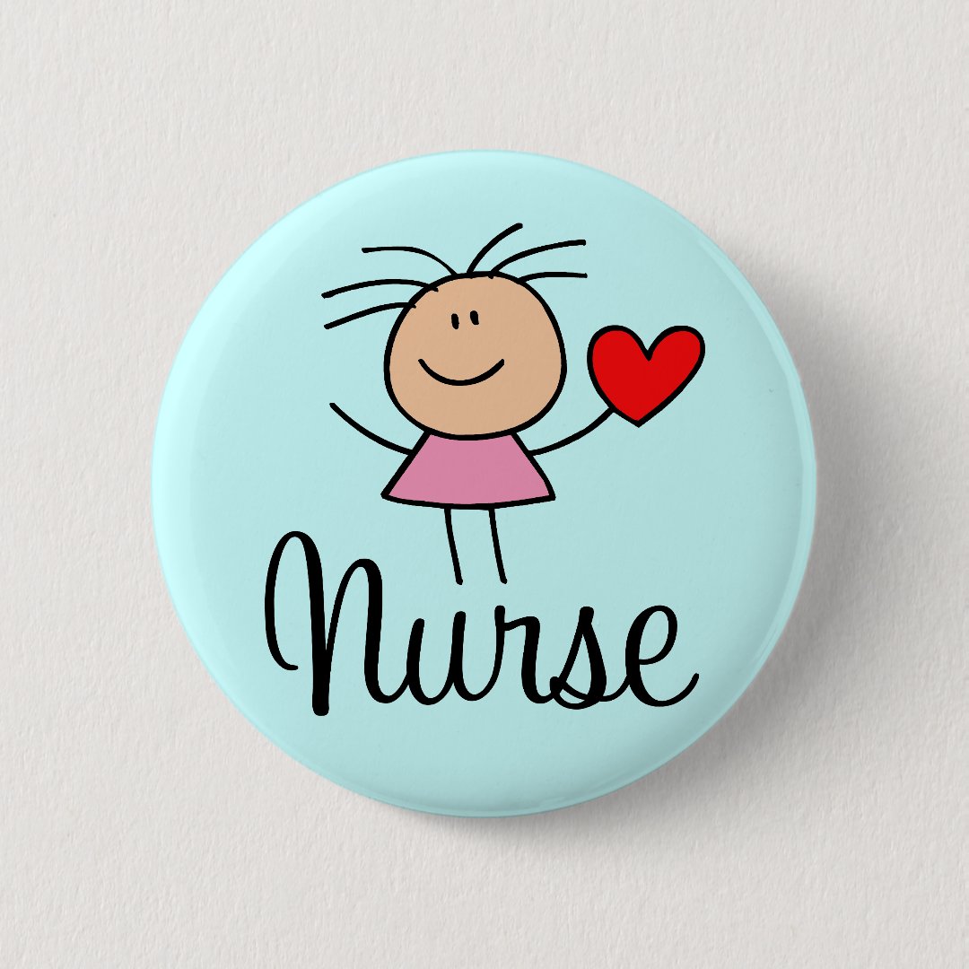 Cute Nurse Button | Zazzle
