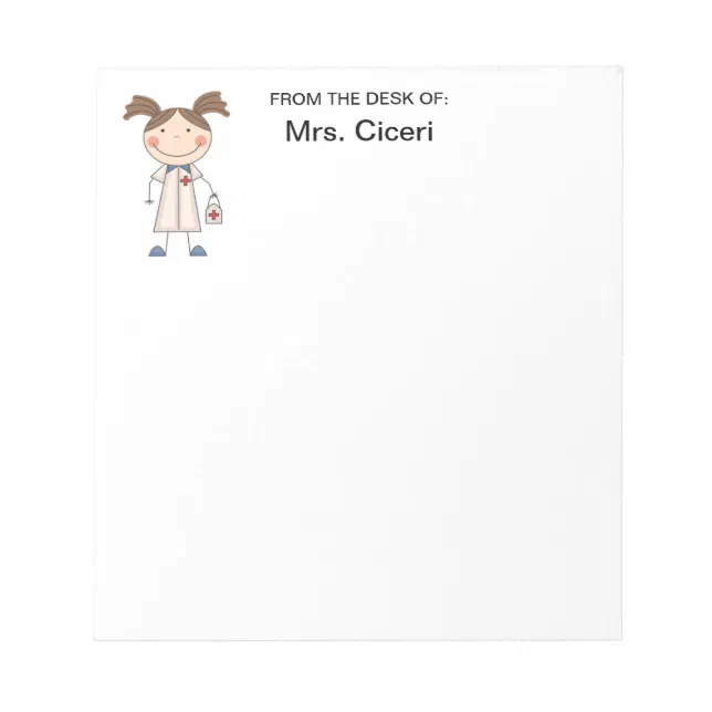 Cute Nurse Notepad | Zazzle