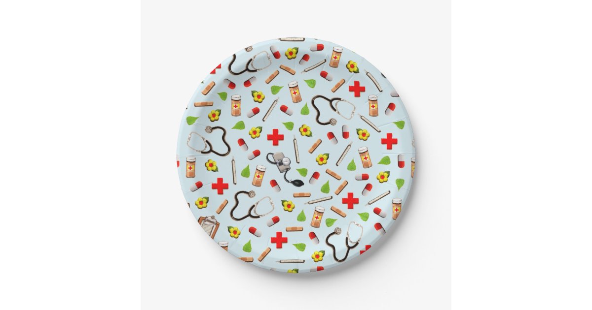 Cute Nurse Party Paper Plates | Zazzle