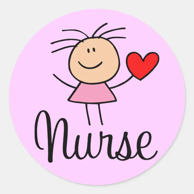 Cute Nurse Sticker | Zazzle