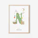 Cute Nursery Personalized Alphabet Letter N Poster | Zazzle