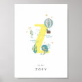 Cute Nursery Personalized Alphabet Letter Z Poster | Zazzle