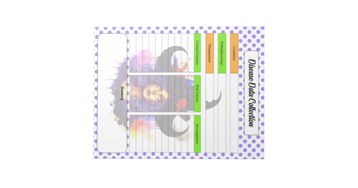Cute Nursing Data Collection Template Notepad | Zazzle