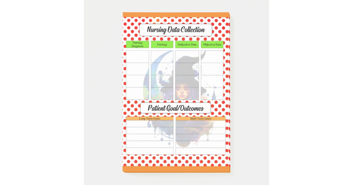 Cute Nursing Data Collection Template Post-it Notes | Zazzle