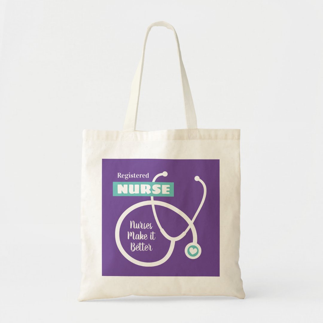 Cute nursing tote bag with stethoscope design | Zazzle